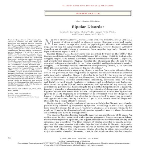 Bipolar disorder | PDF