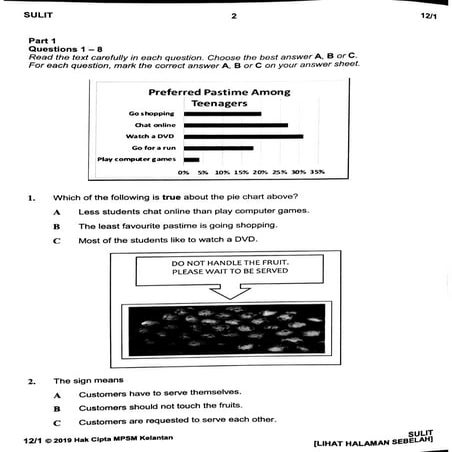 Bi pt3 pemahaman questions 1 35 ktn2019 | PDF
