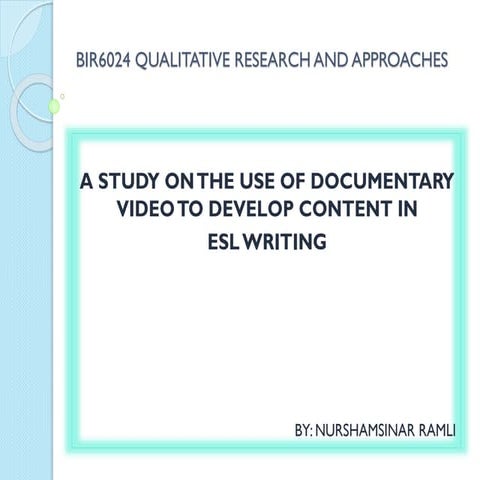 qualitative research and approaches | PPT