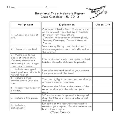 Bird habitat report | PDF