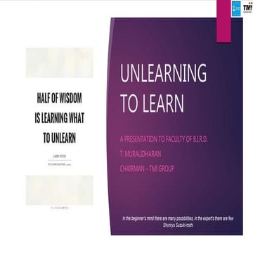 Unlearning to Learn | PPTX