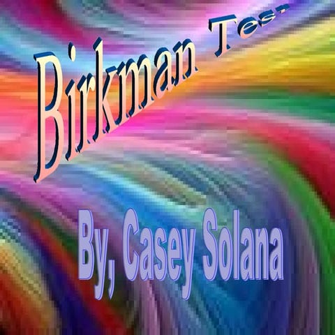 Birkman test | PPT