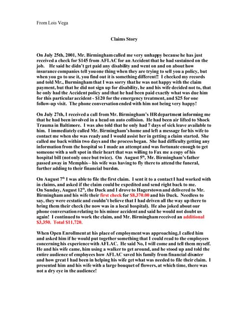 Desiree Claim Story | DOC