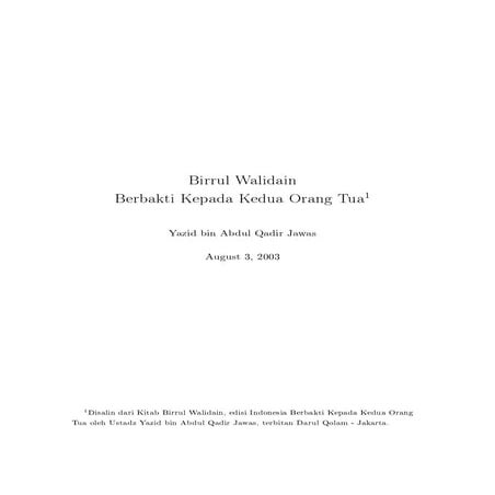 E-Book Birrul walidain | PDF