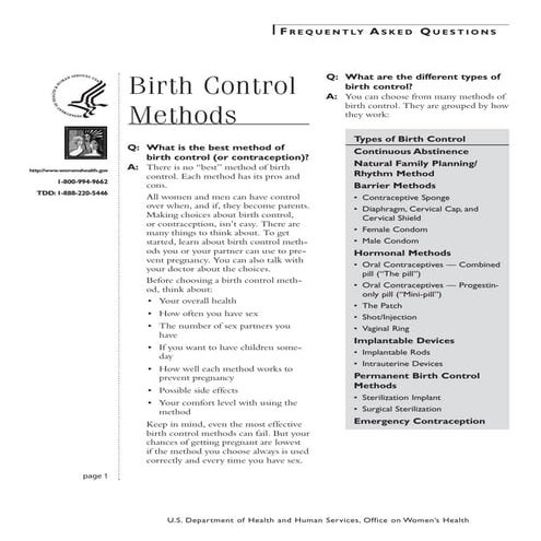 Birth control-methods (1) | PDF