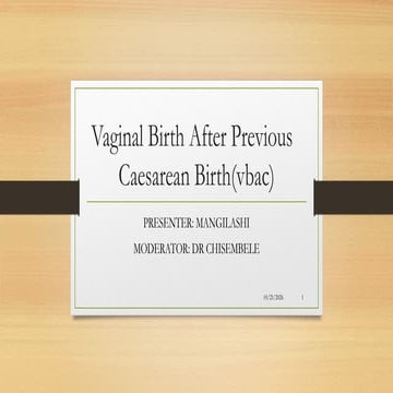 vaginal Birth After Previous c/s what are the options | PPTX