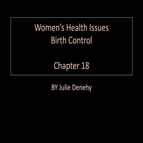 Birth control slide show | PPTX