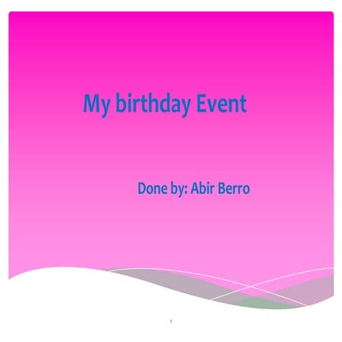 Narrative Story about birthday event | PPTX