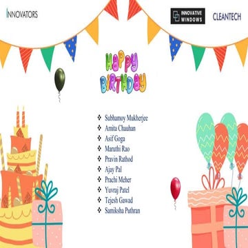 Presentation on Teams - monthly birthday | PPTX
