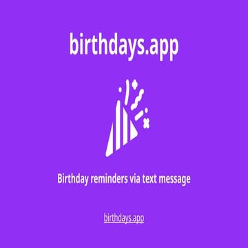 Birthday reminders via text message - birthdays.app