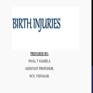 Birth injuries.P | PPTX
