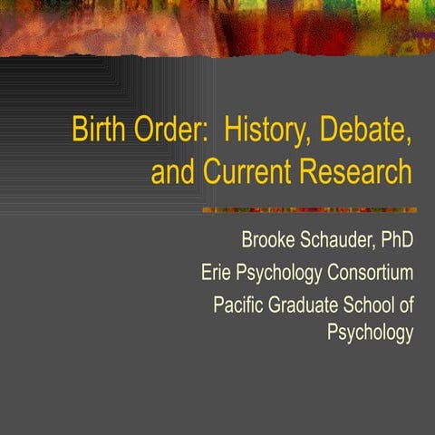 Birth order | PPT | Pregnancy | Reproductive Health