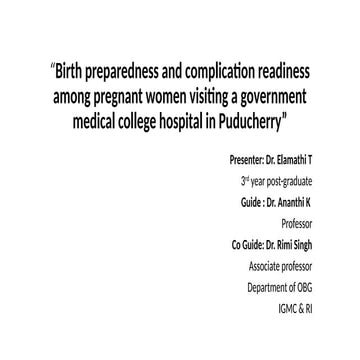 OBG Research | Obstetrical Gynecology | Problem statements | PPTX