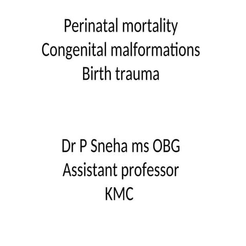 Presentation (Congenital Malformations ) | PPTX