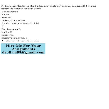 Bir t r alternatif fon kayna olan bunlar, nihayetinde geri denmesi .pdf