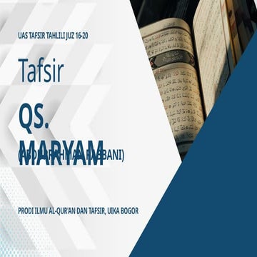 Tafsir qs maryam dengan metode tahlili.pptx