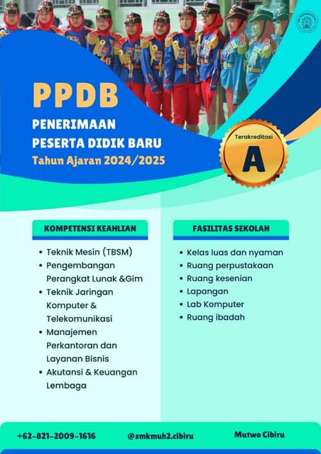 PPDB SMK MUHAMMADIYAH 2 CIBIRU 2024 RESMI DIBUKA ! | PDF