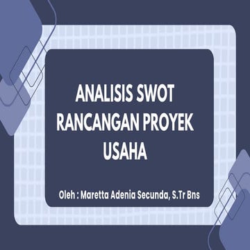 Analisis SWOT Proyek Usaha dalam suatu bisnis kuliner.pdf