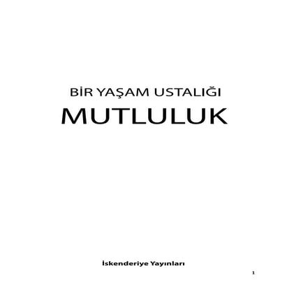 Mutluluk | PDF