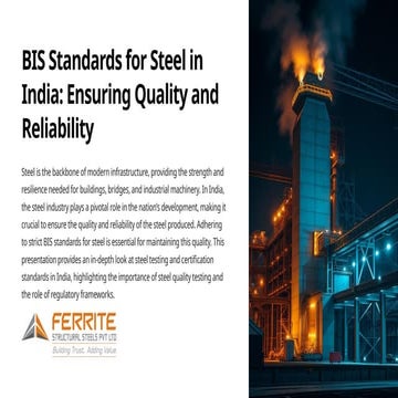 BIS Standards for Steel in India: Enhancing Quality, Safety, and ...