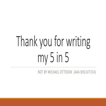 Thank you for writing my 5 in 5 | PPTX