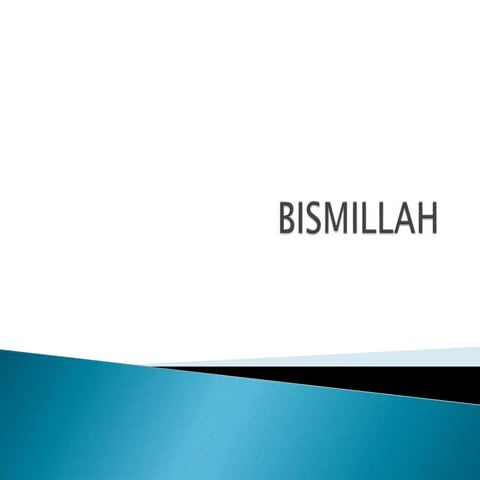 BISMILLAH ITU MULAI DI AWAL DAN SAMPAI AKHIR | PPT