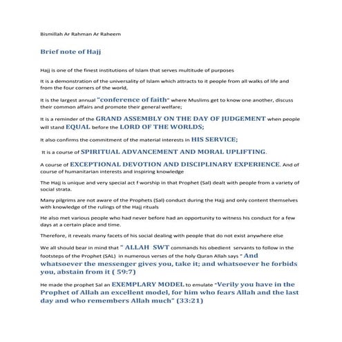 HAJJ | PDF