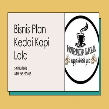 PRESENTASI MATA KULIAH PERENCANAANBISNIS KEDAI KOPI | PPTX