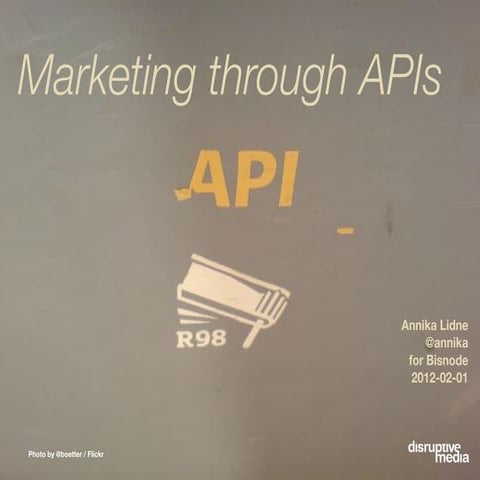 Bisnode: Marketing through APIs | PDF | Internet | Computing
