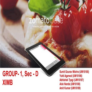 Business Information System on Zomato base | PPTX