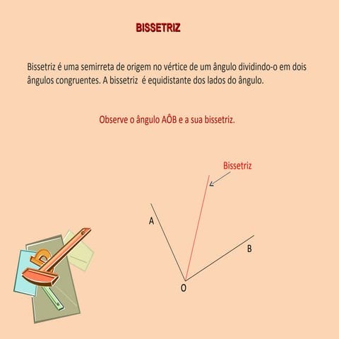 Exemplo De Bissetriz Perpendicular Bissetriz De Um ângulo | PPT