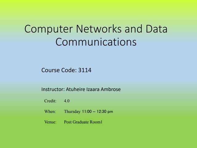 Internship Presentation B.Tech Communication Networks | PDF
