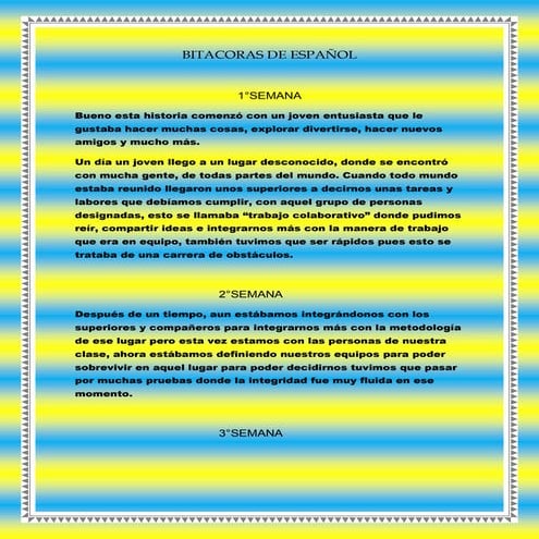 Bitacoras de español | DOCX | Books and Literature