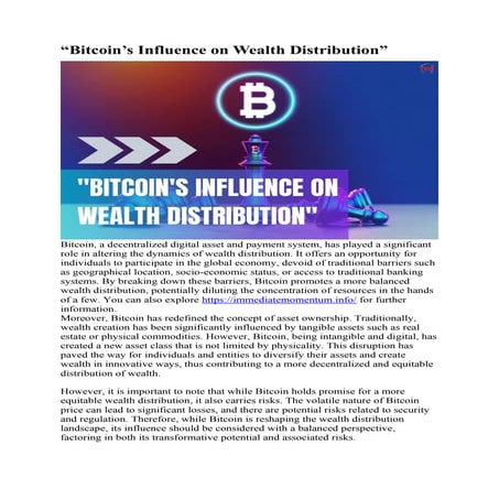 Bitcoin's Influence on Wealth Distribution | The Enterprise World | PDF