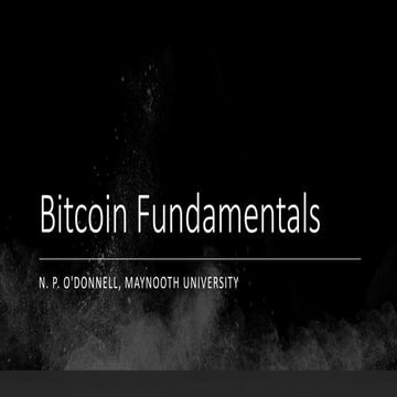 Bitcoin fundamentals | PPTX