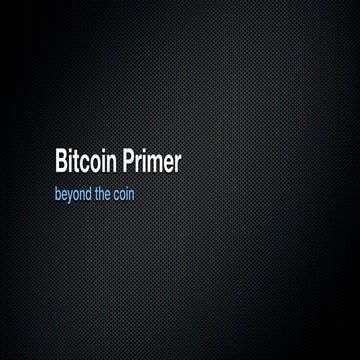 Bitcoin Primer | PDF