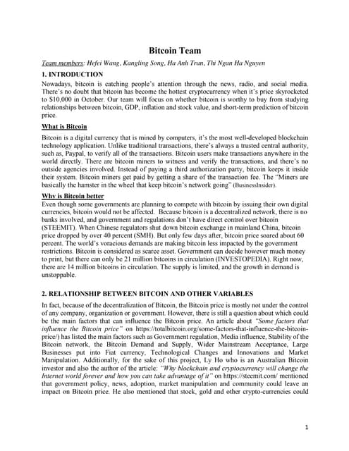 Bitcoin analytics (price prediction and affecting factors) | PDF Bitcoin analytics (price prediction and affecting factors) | PDF