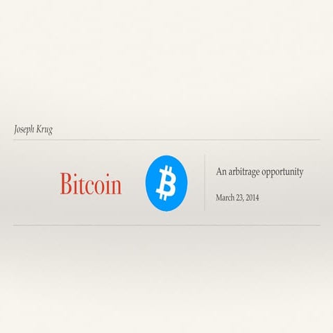 Bitcoin Arbitrage | PPT