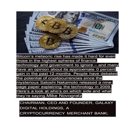 Bitcoin billions 2 (1) | DOCX | Business | Business and Finance