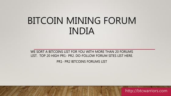 Bitcoin forum submission in UK | PPT