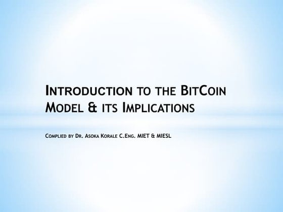 Introduction to bitcoin | PPT