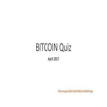 Bitcoin quiz | PDF