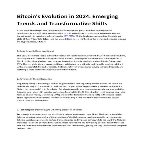 Bitcoin's Evolution in 2024 Emerging Trends and Transformative Shifts.docx