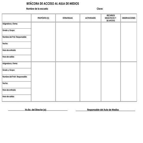 Bitácora del aula de medios | DOC