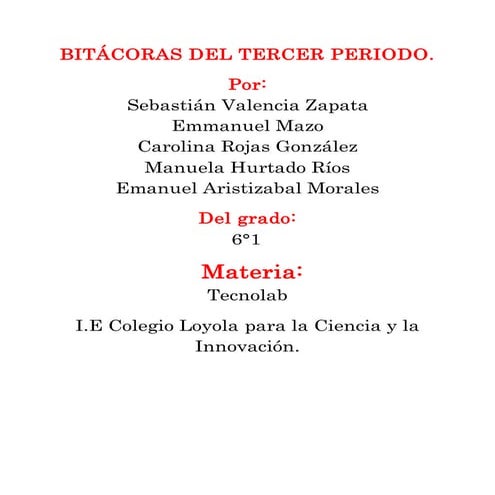 bitacoras de | DOCX | Science