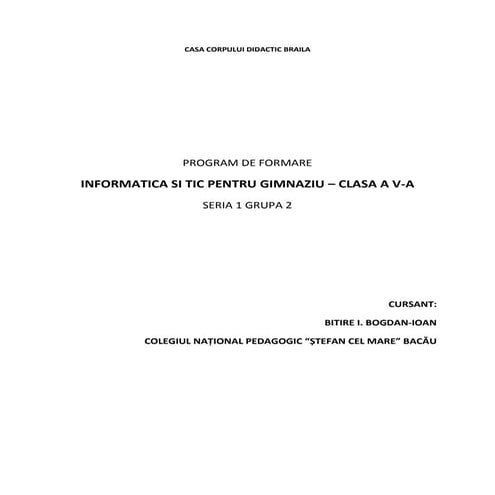 inform pt gimnaziu | PDF