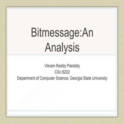 Bitmessage | PPT