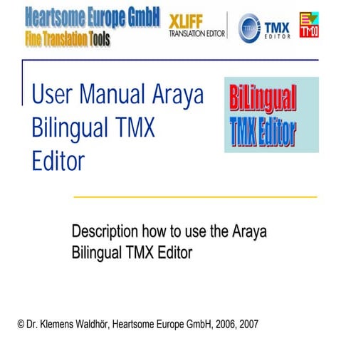 Bilingual TMX EditorTool (in German) | PDF