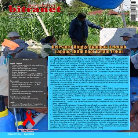 BITRANET edisi 57, Sekolah Lapang Iklim | PDF