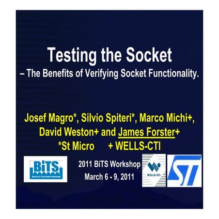 Testing the Socket - The Benefits of Verifying Socket Functionality | PDF
